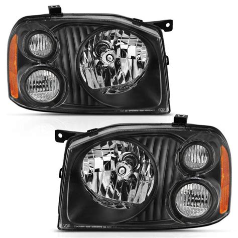 Anzo Crystal Headlight Black Amber Reflector Fits 2001 2004 Nissan
