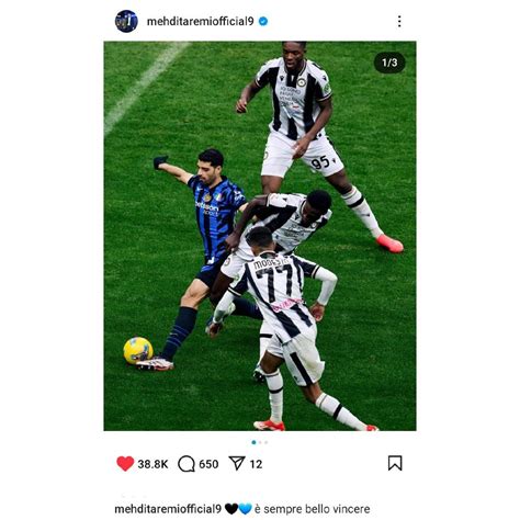 پست اینستاگرامی طارمی بعد از برد مقابل اودینزه عکس طرفداری