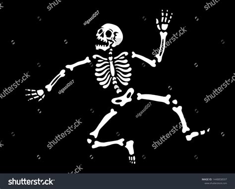 Human Skeleton Dancing Pose Dancing Skeleton Stock Vector Royalty Free 1448858597 Shutterstock