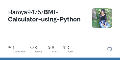 Github Ramya9475bmi Calculator Using Python