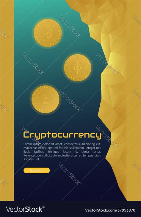 Blockchain Technology Concept Cryptocurrency Vector Image