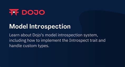 model introspection dojo documentation