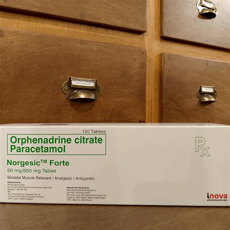 Orphenadrine Citrate Paracetamol Norgesic Forte 50mg650mg Tablet Meds For All