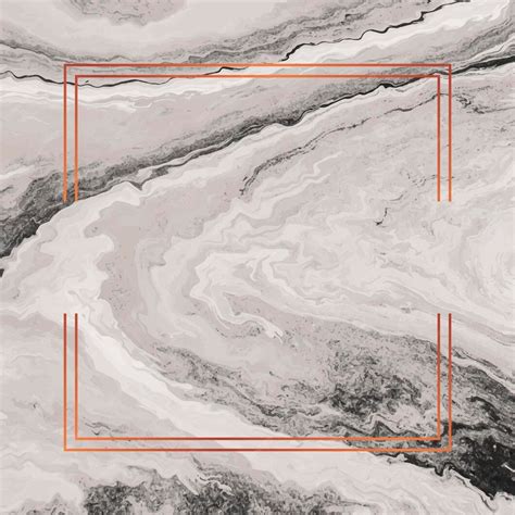 대리석 배경에 사각형 구리 프레임 무료 벡터