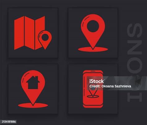 도시 지도 탐색의 인포그래픽 위치 마커가 있는 접힌 지도 지도 핀 및 집 아이콘이 있는 지도 포인터를 설정합니다 벡터 개념에 대한 스톡 벡터 아트 및 기타 이미지 Istock