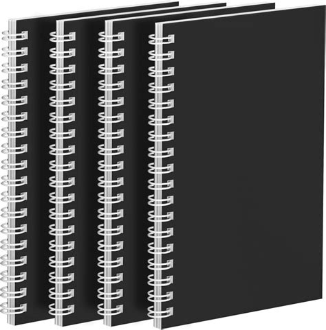 4 Pack Spiral Notebook A6 Wirebound Notebook Small Spiral Pocket Notepads College Ruled Mini