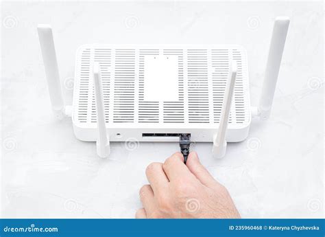 Connecting Router To The Internet Connection Stock Photo Image Of Access Office