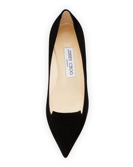 Jimmy Choo Allure Suede Kitten Heel Pump Black