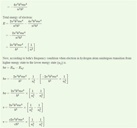 25 Using Bohrs Postulates Derive The Expression The Frequency Of
