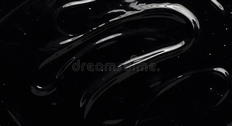 Close Up Of Glossy Black Liquid With Smooth Texture Stock Illustration Illustration Of