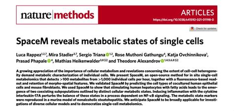 Theodore Alexandrov On Linkedin Spatial Singlecell Metabolomics Microscopy Imaging Mass
