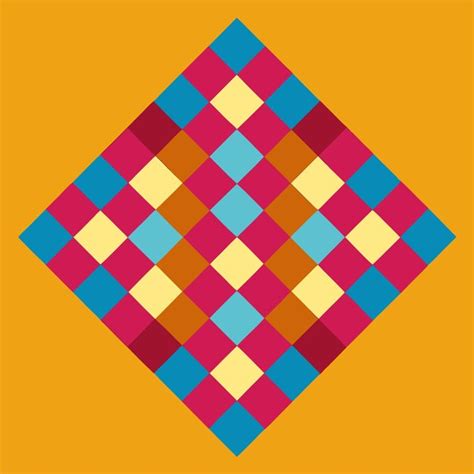 Collection Of Colorful Geometric And Square Pattern Flat Premium Ai