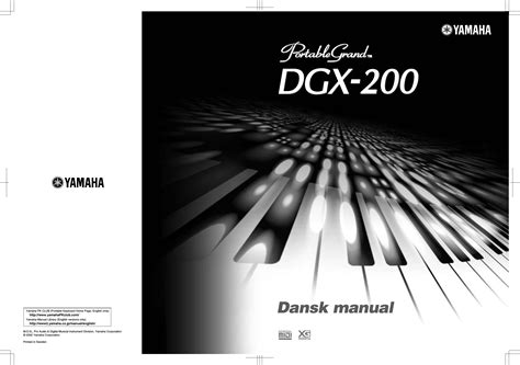 Yamaha DGX Dansk Manual Omslag DGX Owner S Da