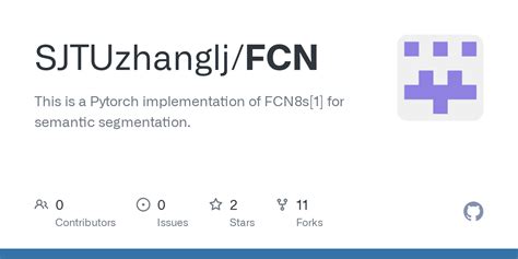 Github Sjtuzhangljfcn This Is A Pytorch Implementation Of Fcn8s 1 For Semantic Segmentation