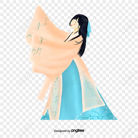 중국식 복고 일러스트 여성 캐릭터 문자 의류 빈티지 Png 일러스트 무료 다운로드 Lovepik