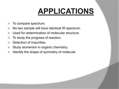 Infrared Spectroscopy Basic Principle Application Graphs And Application Pptx