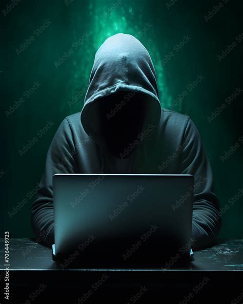 Anonymous Hacker With Computer Laptop Cybercrime Cyberattack Dark