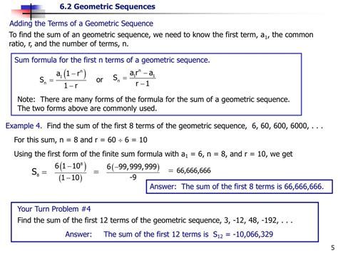 Ppt For A Geometric Sequence For Every Positive Integer K Powerpoint Presentation Id5008099