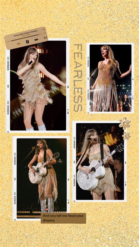 Taylorswift Fearlesstaylorsversion Fearless Goldaesthetic Erastour Eras Erastouroutfits