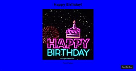 Happy Birthday Codesandbox