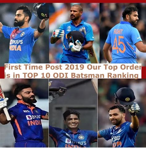 First Time Post 2019 Our Top Order Is In The Top 10 Odi Batsman Ranking