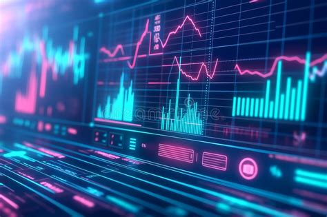 Colorful Digital Data Visualization Displaying Financial Trends And Market Analysis In Modern