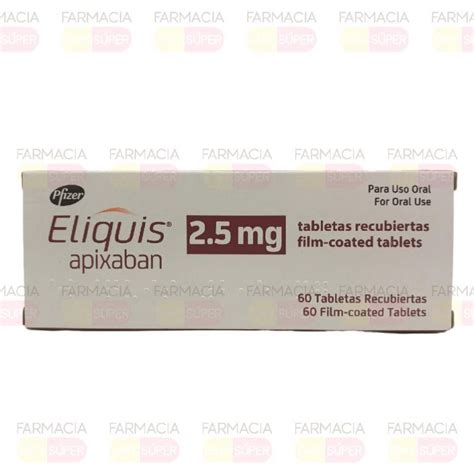 Eliquis 2 5 Mg 60 Tb Farmacia Emy