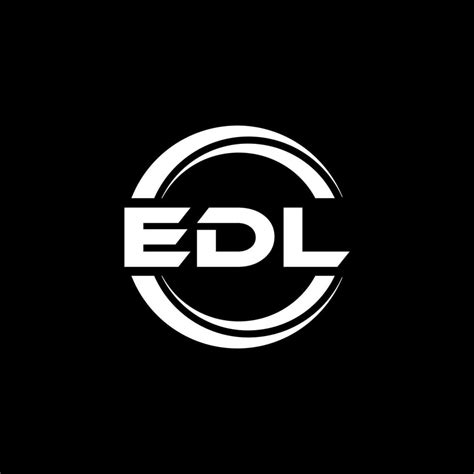 Edl Letter Logo Design In Illustration Vector Logo Calligraphy