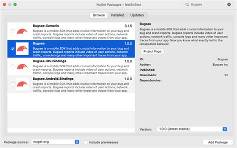 Installation Net Sdk Documentation Bugsee