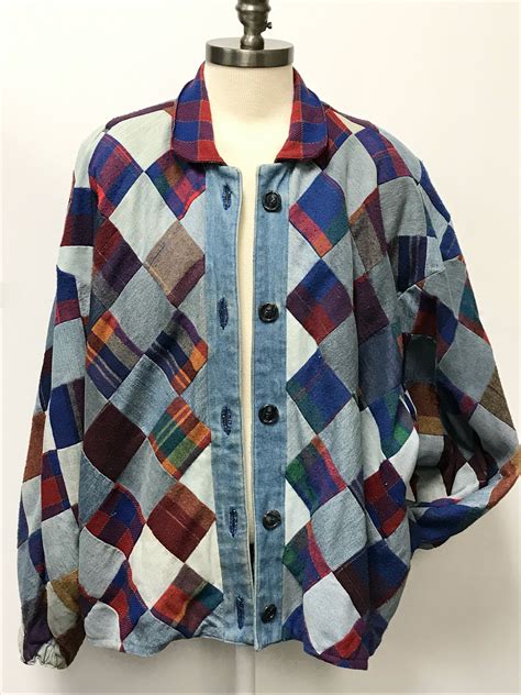 Vintage Denim Patchwork Quilted Coat Shop Thrilling