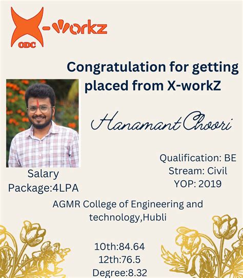 X Workz Odc On Linkedin Congratulation Hanamant Choori For Gettting