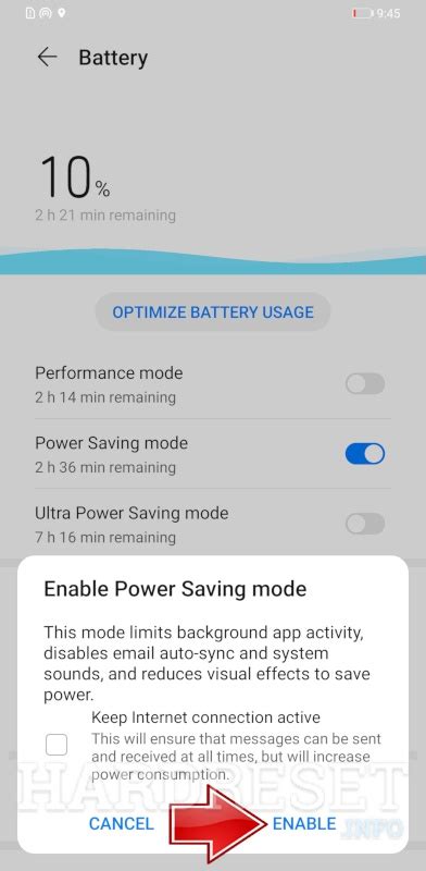 How To Turn On And Turn Off Power Saving Mode On Huawei Nova I Hardreset Info