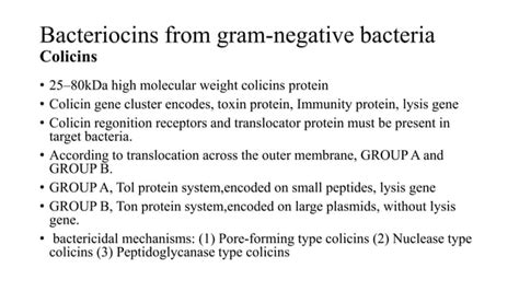 General Introduction And Applications Of Bacteriocins Pptx