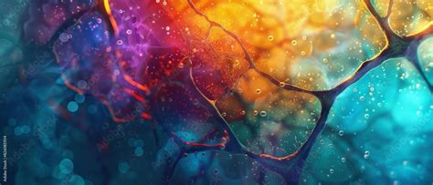 Colorful Abstract Neural Network Background Image Showcasing Vibrant Connections And Intricate