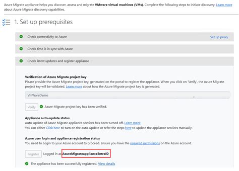 미리 구성된 Microsoft Entra Id 애플리케이션을 사용하여 Azure Migrate 어플라이언스 등록 Azure Migrate Microsoft Learn