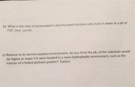 Solved B What Is The Ratio Of Protonated To Deprotonated