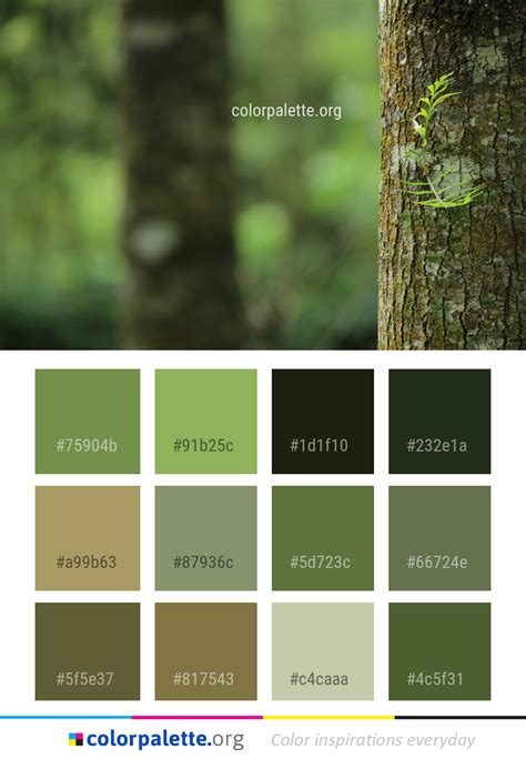 Green Nature Vegetation Color Palette