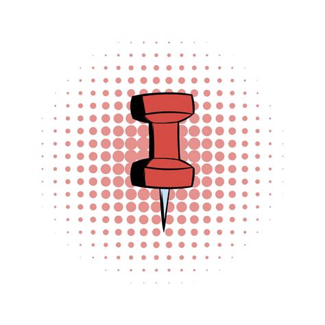 Red Push Pin Comics Icon 14164644 Vector Art At Vecteezy