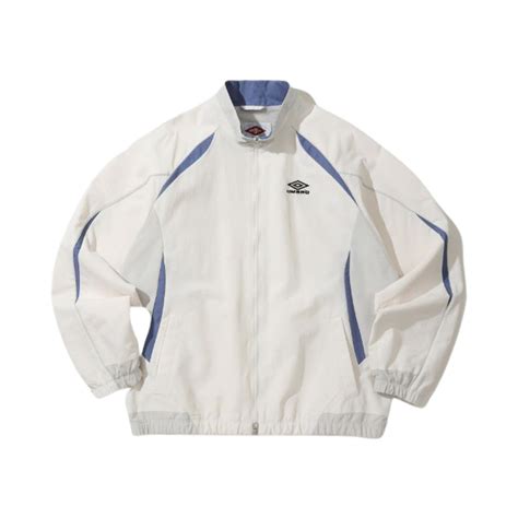 엄브로 Hbl Celeb 스탠넥 바람막이 웜업 자켓 스위트 콘 Umbro Kream