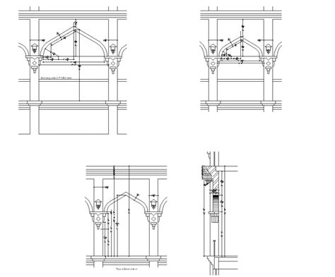 Arch Centre Plan And Section Detail Dwg File Artofit