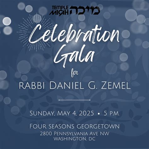 Celebration Gala Temple Micah Reform Temple In Washington Dc