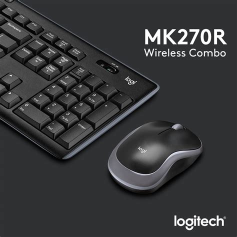 Logitech English Below 😊⌨️🖱️logitech Mk270r ជាឈុត Mouse និង ក្ដារចុចឥតខ្សែ
