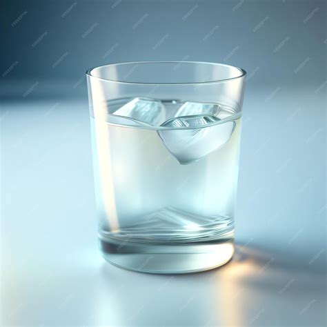 Premium Photo A Glass Of Water With Ice Cubes In It