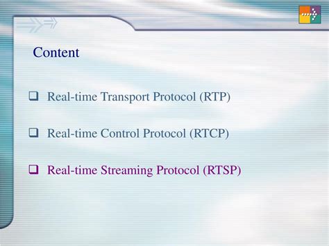 PPT Multimedia Over IP RTP RTCP RTSP PowerPoint Presentation Free Download ID 5791077