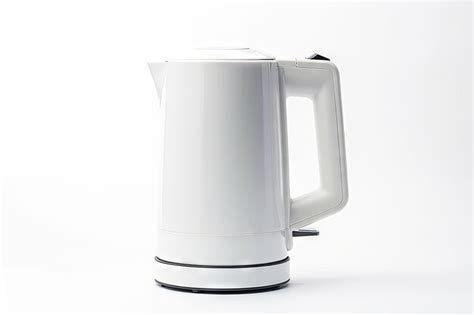 Premium Ai Image White Plastic Electric Kettle Isolated On White Viewed From The Side