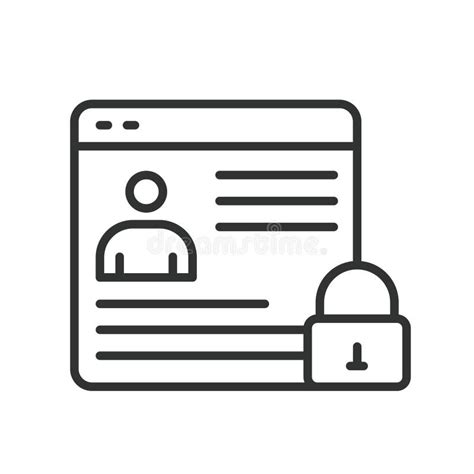 Personal Account Blocked Icon In Line Design Personal Account