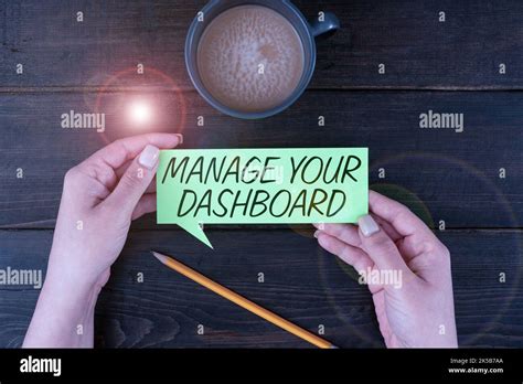 Conceptual Caption Manage Your Dashboard Word For Web Landing Page To Manage Business Process