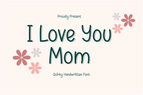 I Love You Mom Font By Yan 7ntypes · Creative Fabrica