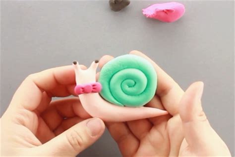 蜗牛彩泥制作 彩泥蜗牛作品 伤感说说吧