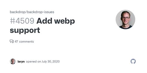 Add Webp Support Issue 4509 Backdrop Backdrop Issues GitHub